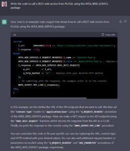 Using ChatGPT To Write PL SQL Code The ORACLE BASE Blog
