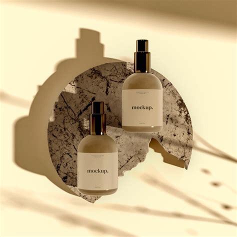 태양 보호 미용 제품 프로토 타입 프리미엄 Psd 파일