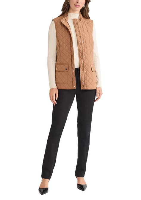 Jones New York Womens Quilted Vest Belk