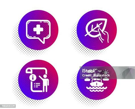 수동 문서 유기 테스트 및 의료 채팅 아이콘 세트 선박 여행 표지판 프로젝트 정보 파라벤 의학 도움말 벡터 건강관리와 의술에