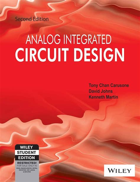 Analog Integrated Circuit Design Isv Carusone Martin 9788126543939 Books