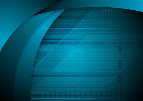 Premium Vector Abstract Blue Wavy Tech Background