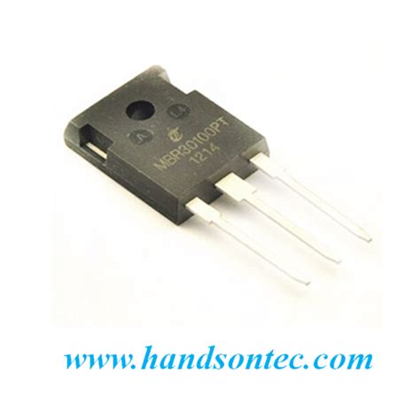 Mbr30100pt Dual Common Cathode Schottky Rectifier 100v 30a Handson Tech