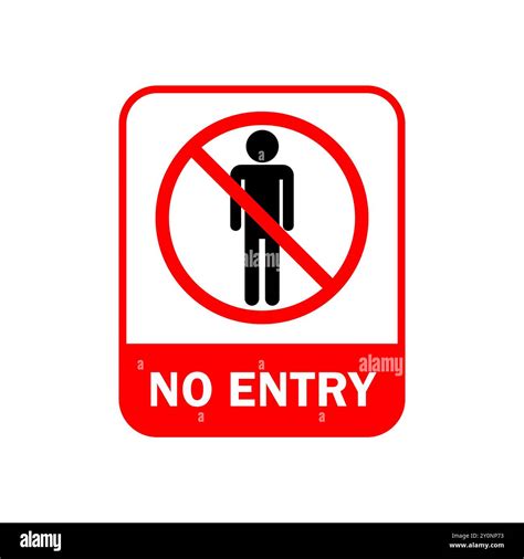 No Entry Icon Symbol Isolated Vector No Entry Sign On White Background
