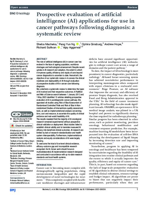 Pdf Prospective Evaluation Of Artificial Intelligence Ai