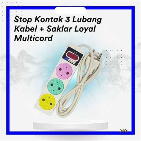 Stop Kontak Lubang Lobang Kabel Saklar Lampu Loyal Multicord Lazada Indonesia