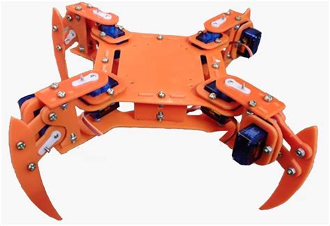 Quad Spider Diy Robotic Kit With Servo Motors And Electronics Board Embeddinator