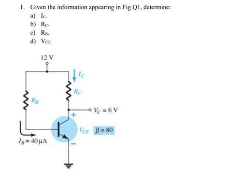 Solved 1 Given The Information Appearing In Fig Q1 Chegg Com