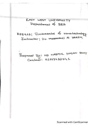 Lab Study Of Sampling Quantization And Encoding COURSE NO EEE Experiment No Study