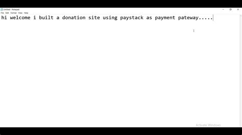 donation page with paystack gateway built in django python software