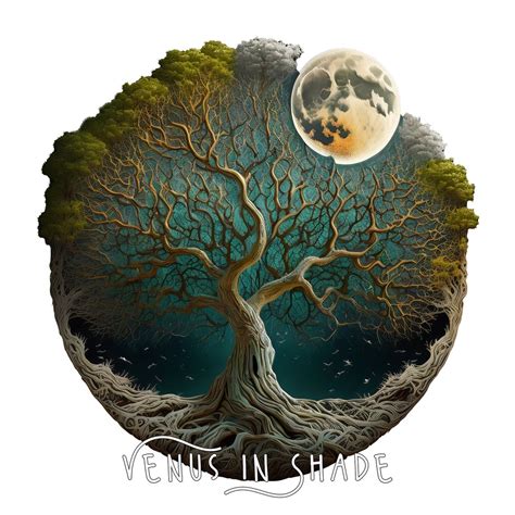Tree Of Life Full Moon Tree Earth And Nature Lovers Organic Gift Decor Forest Woodland Fantasy