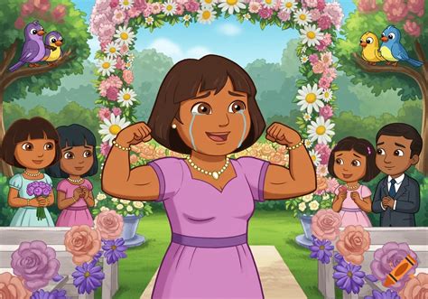 Dora The Explorers Mami Cries And Flexes At Doras Tropical Cartoon