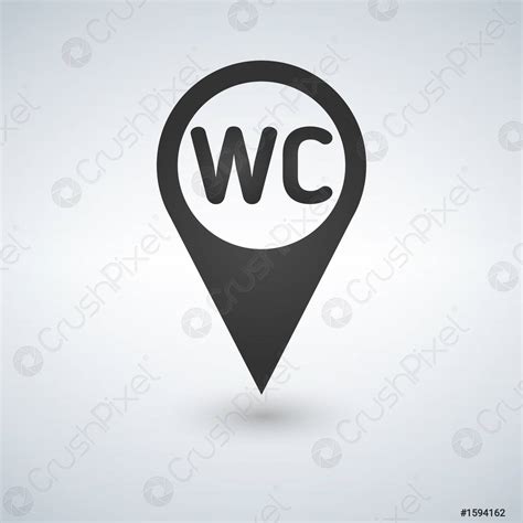 wc toilet location icon vector filled flat sign solid pictogram