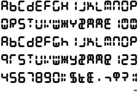 Digital Lcd Font