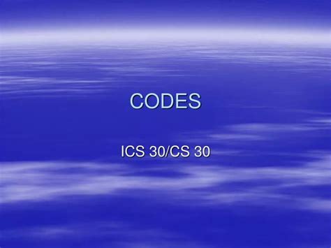 PPT CODES PowerPoint Presentation Free Download ID 27091