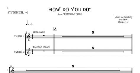 How Do You Do Notes For Synthesizer Synth Voice Brass Section Drawbar Organ Rock Organ