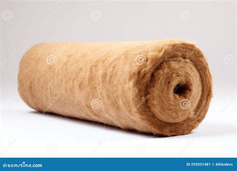 An Insulation Roll Made Of Sheep Wool In Packaging Stock Image Image Of Ecofriendly
