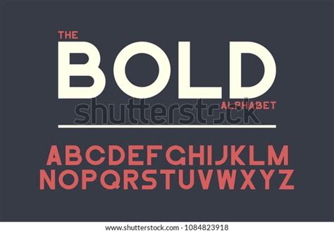Bold Sansserif Font Design Vector Alphabet Stock Vector Royalty Free Shutterstock
