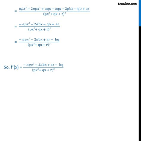 Misc 8 Find Derivative Ax B Px2 Qx R Class 11