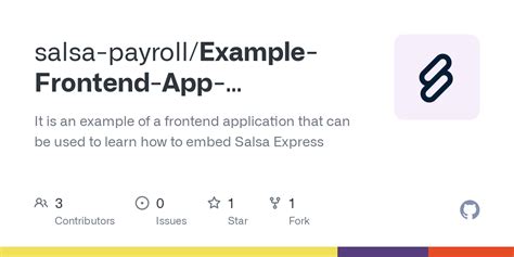 Github Salsa Payrollexample Frontend App Integration It Is An Example Of A Frontend