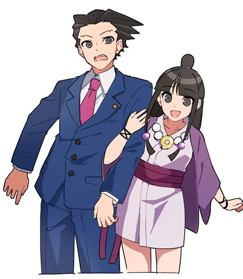 Phoenix Wright And Maya Fey Ace Attorney Drawn By Maka Gtsb Danbooru