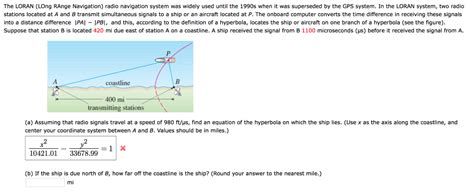 Solved The Loran Long Range Navigation Radio Navigation