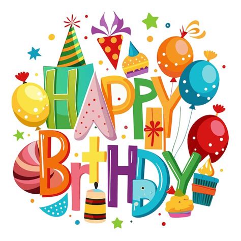 생일 축하 글자 프리미엄 벡터