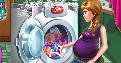 Anna Pregnant Laundry Day Παίξτε Anna Pregnant Laundry Day στο Gombis