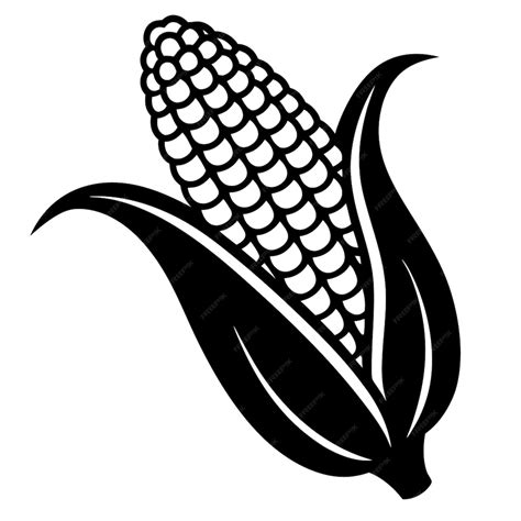 Corn Silhouette Icon Isolated Vector Illustration Premium Ai