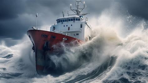 Premium Photo Massive Cargo Ship Navigating Open Sea Ai Generated