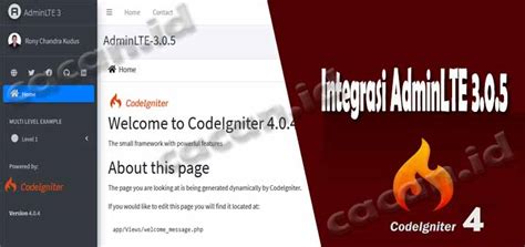 github blogcacanid ci4 adminlte 3 0 5 integrasi adminlte 3 0 5