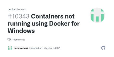 Containers Not Running Using Docker For Windows Issue Docker For Win GitHub
