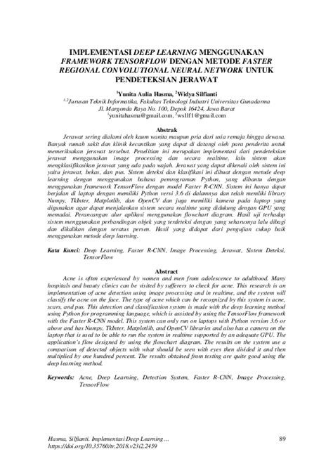 pdf implementasi deep learning menggunakan framework tensorflow