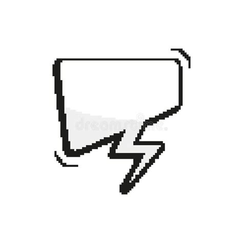 Empty Pixel Speech Bubble Message Dialogue For Text Texting Dialogue Box Icon Pixelated Blank