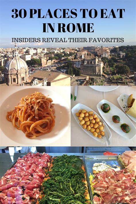 30 Places To Eat In Rome Insiders Reveal Their Favorites