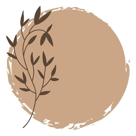 모양이있는 Boho 잎 요소 전단지 벡터 Boho 스타일 일러스트의 미적 그림 프리미엄 벡터