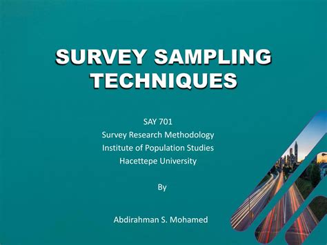 Survey Sampling Techniques Pdf Science