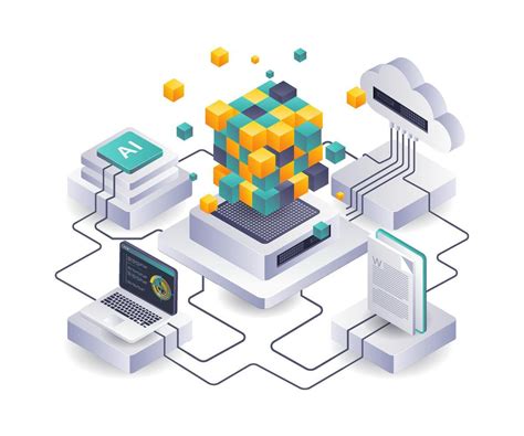 Blockchain Technology Analysis For Cloud Server Business Vector Art At Vecteezy