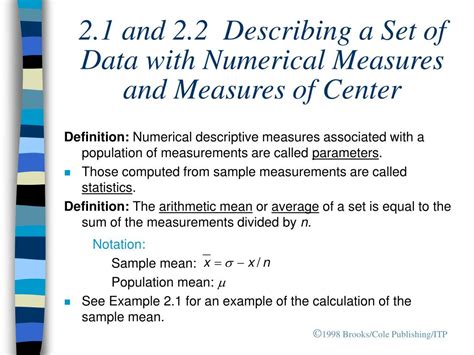 PPT Chapter Describing Data With Numerical Measurements PowerPoint Presentation ID