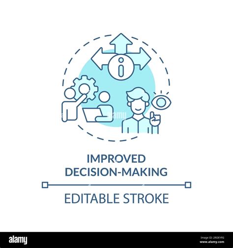 2d Improved Decision Making Concept Linear Icon Stock Vector Image