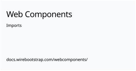 imports web components