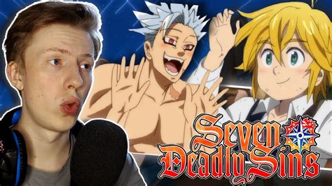Семь смертных грехов 1 сезон 6 серия ¦ Реакция на аниме Youtube