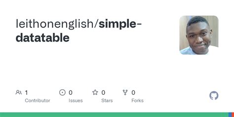 Github Leithonenglish Simple Datatable