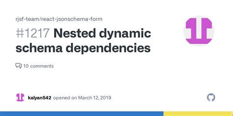 Nested Dynamic Schema Dependencies · Issue 1217 · Rjsf Teamreact Jsonschema Form · Github