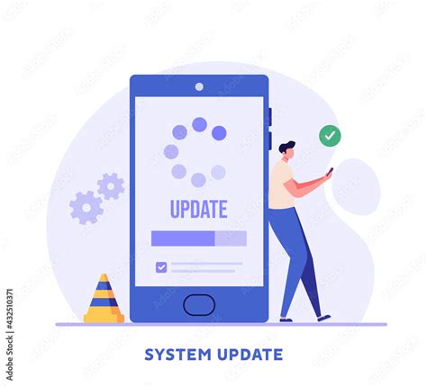 User Updating Operation System With Progress Bar Software Upgrade And Installation Program