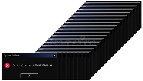 Retro Ui Error Message Window Stock Vector Illustration Of Malfunction Blank