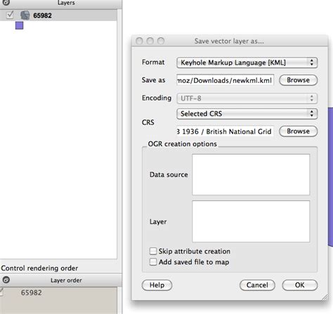 Coordinate System Converting Kml To Different Projection In Qgis