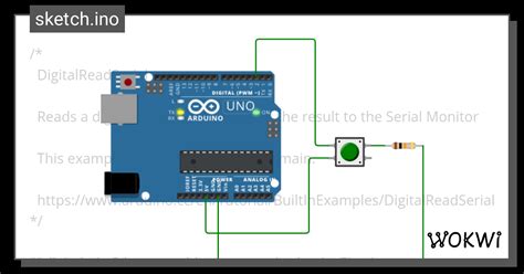 DigitalReadSerial Wokwi ESP32 STM32 Arduino Simulator