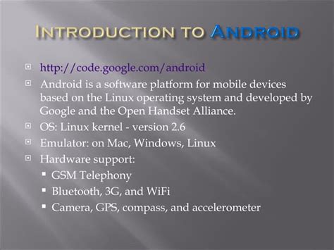 Android Architecturepptx Operating Systems Computer Software And