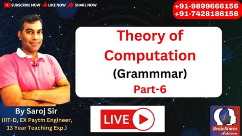 Theory Of Computation Grammar Youtube